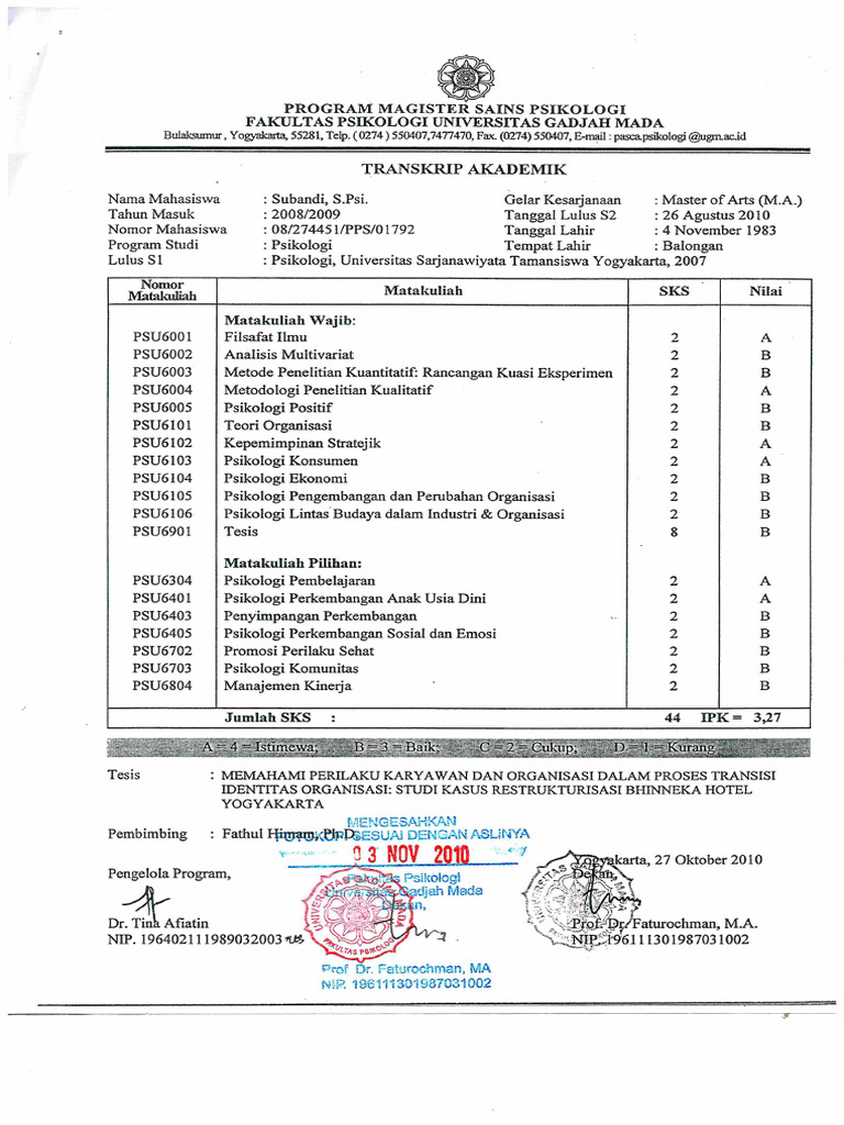 Academic Transcripts | PDF