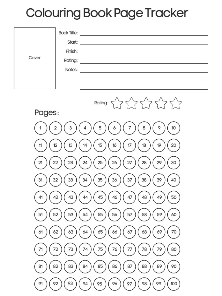 Colouring Book Page Tracker | PDF