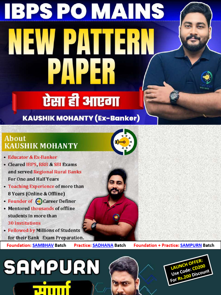 IBPS PO Mains 2025 Question Paper Guide | PDF | Numbers | Mathematics
