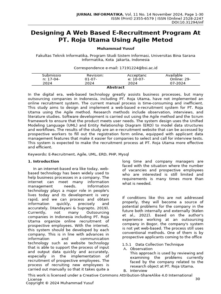 Jurnal Muhammad Yusuf BSI | PDF | Databases | Unified Modeling Language