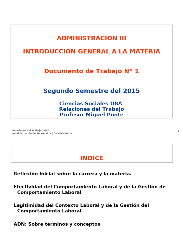 01-Conceptos-basicos-de-Admi-Personal-2do-2015 | PDF | Derecho laboral | Comportamiento