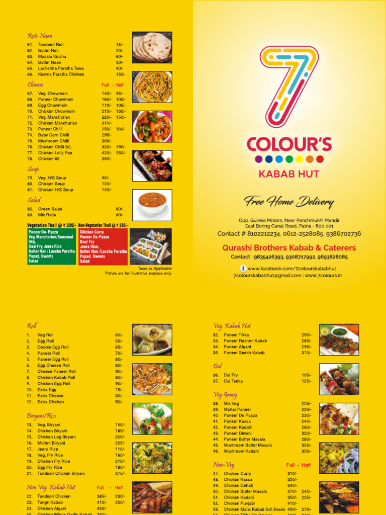 7 COLOUR'S Kabab Hut | PDF