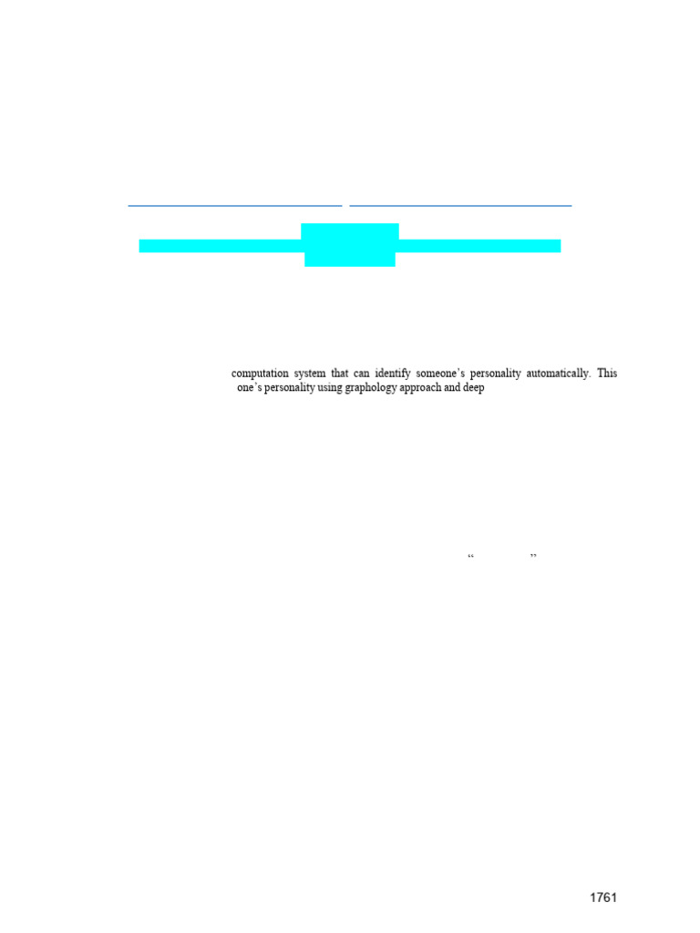 Handwriting Personality Test | PDF | Image Segmentation | Deep Learning