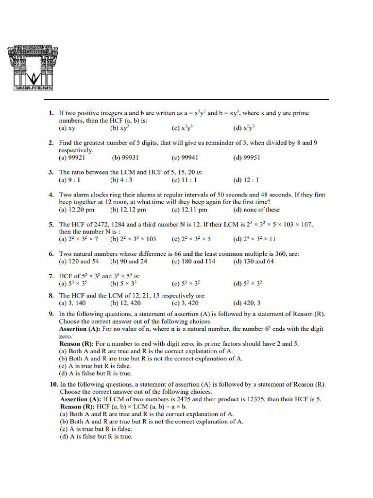 Class X Practice Sums Real Numbers | PDF | Mathematics | Mathematical Concepts