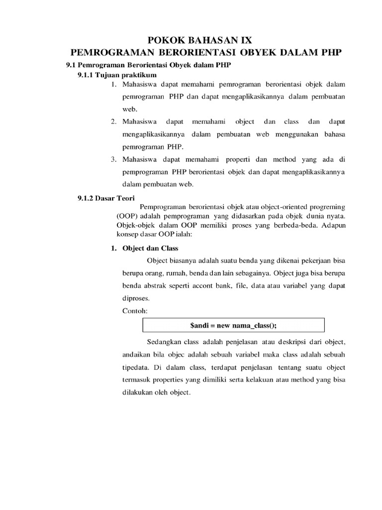 Modul Pemrograman Dasar (PB 9) | PDF
