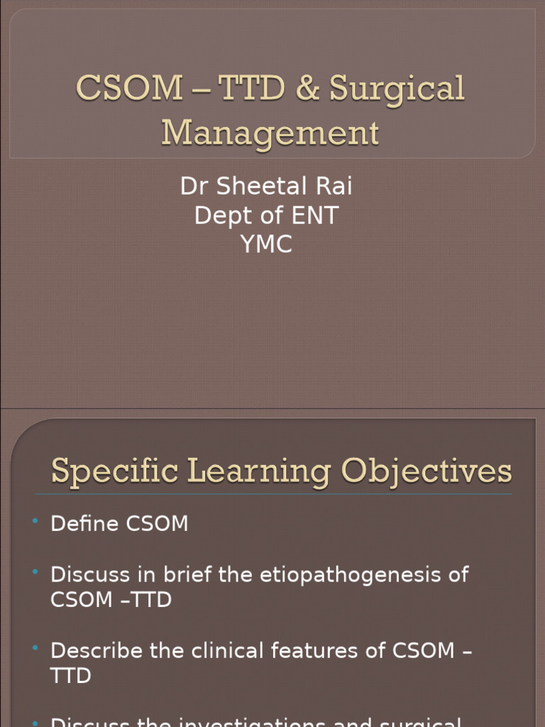 CSOM TTD and SX Management... PPS | PDF | Medical Specialties ...