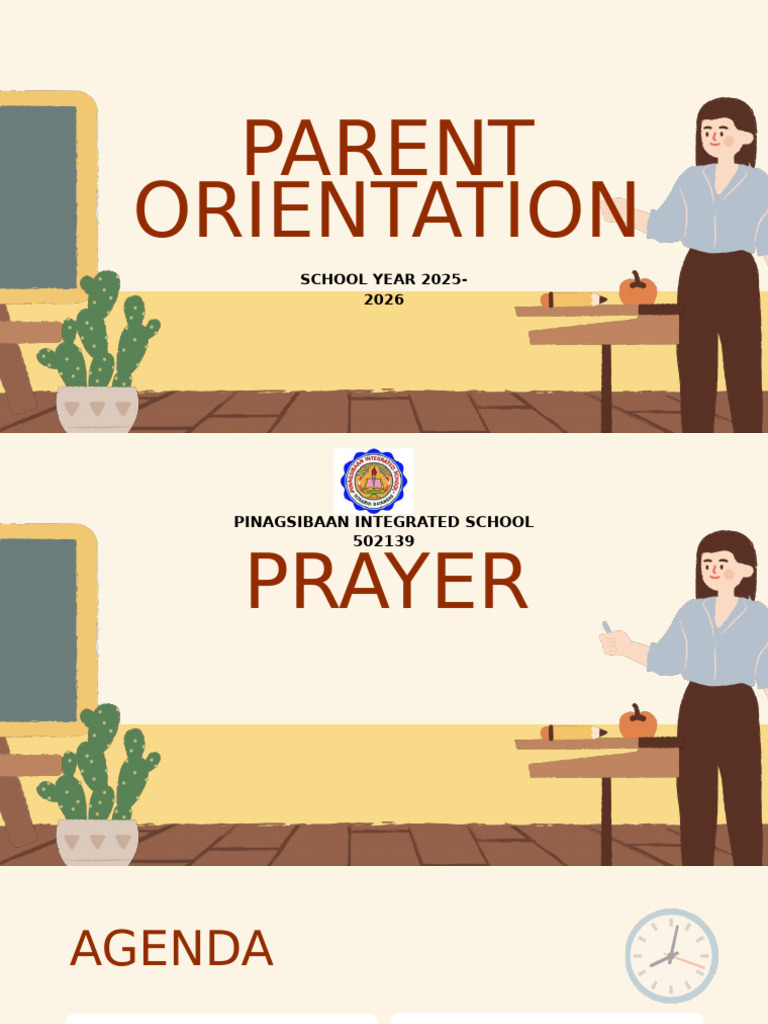 Parent-Teacher Orientation Agenda 2025-26 | PDF