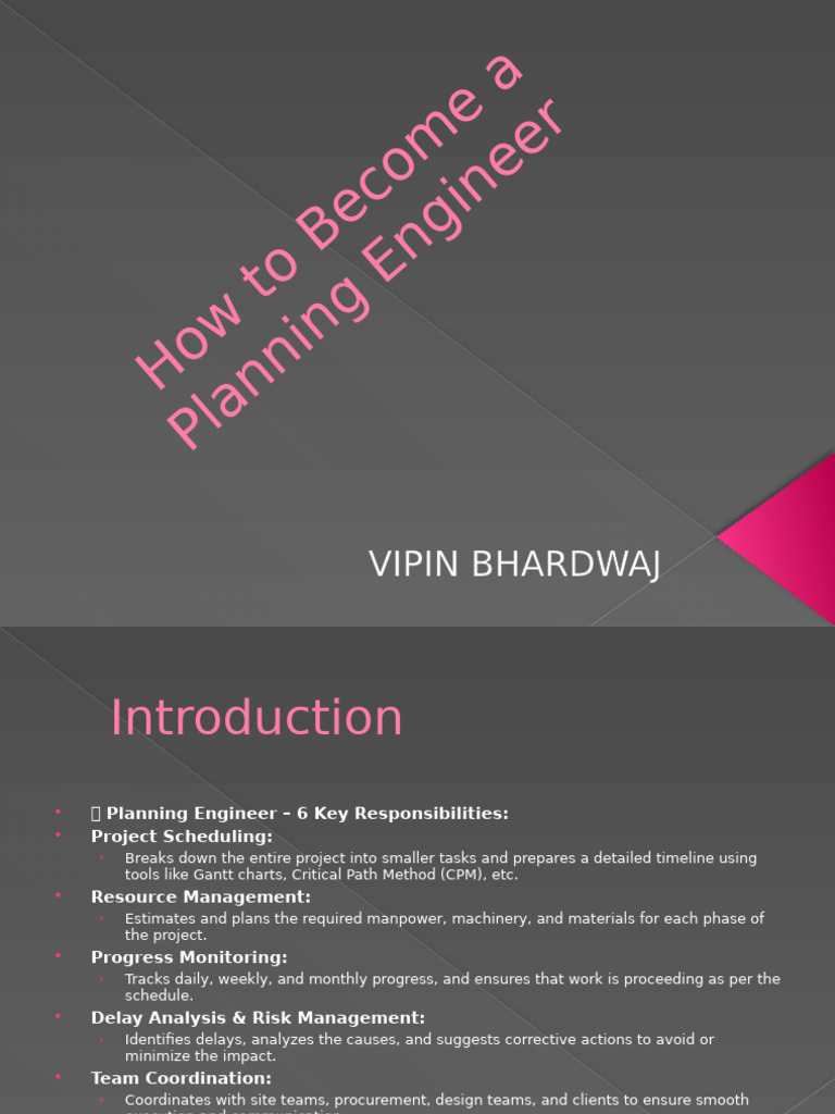 How To Become A Planning Engineer | PDF