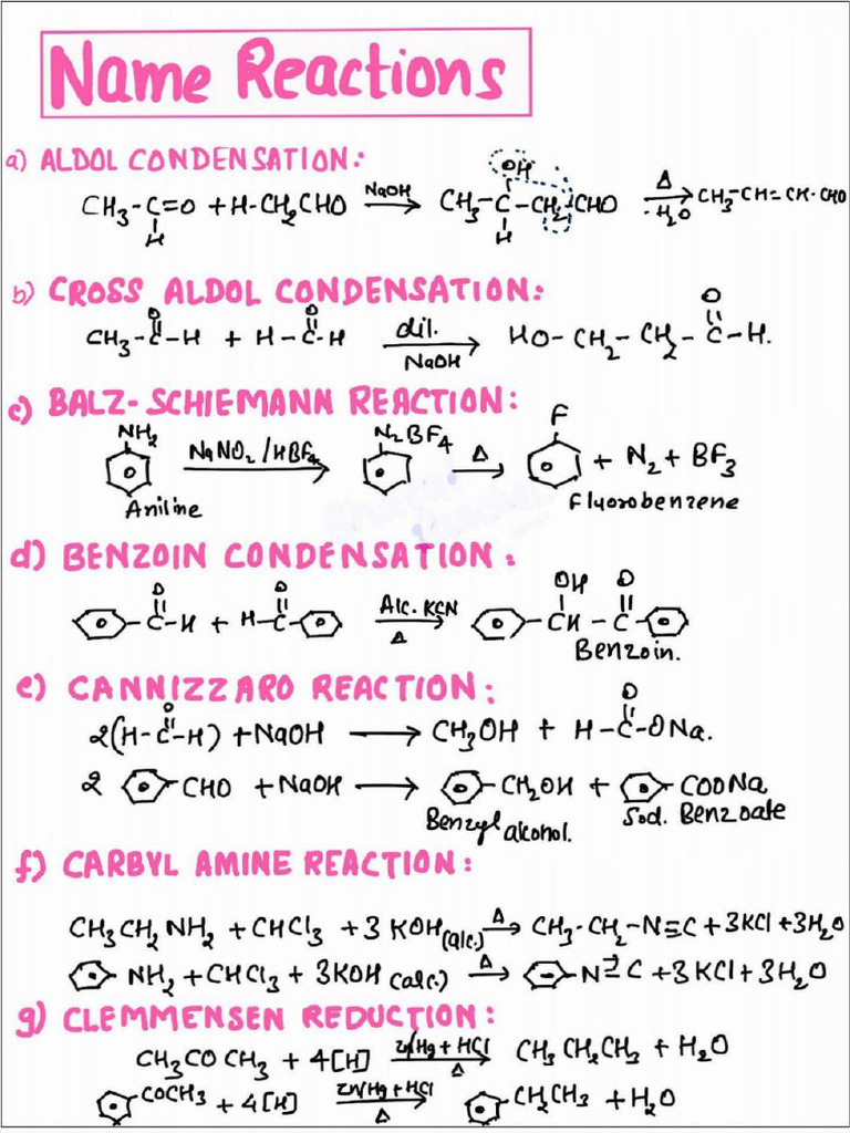 Class 12 Organic Chemistry Cheat Notes Edited | PDF