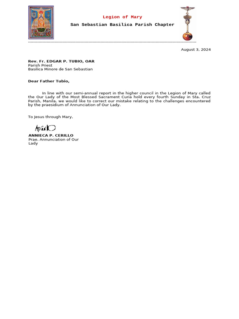 LOM Letter of Correction On Reports | PDF