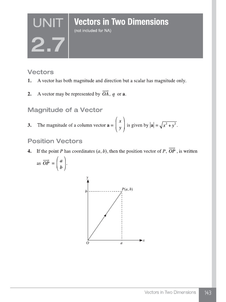 Vectors Notes | PDF