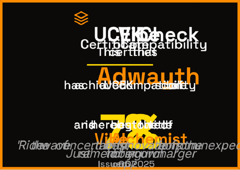 Ucek Vibe Check Certificate | PDF