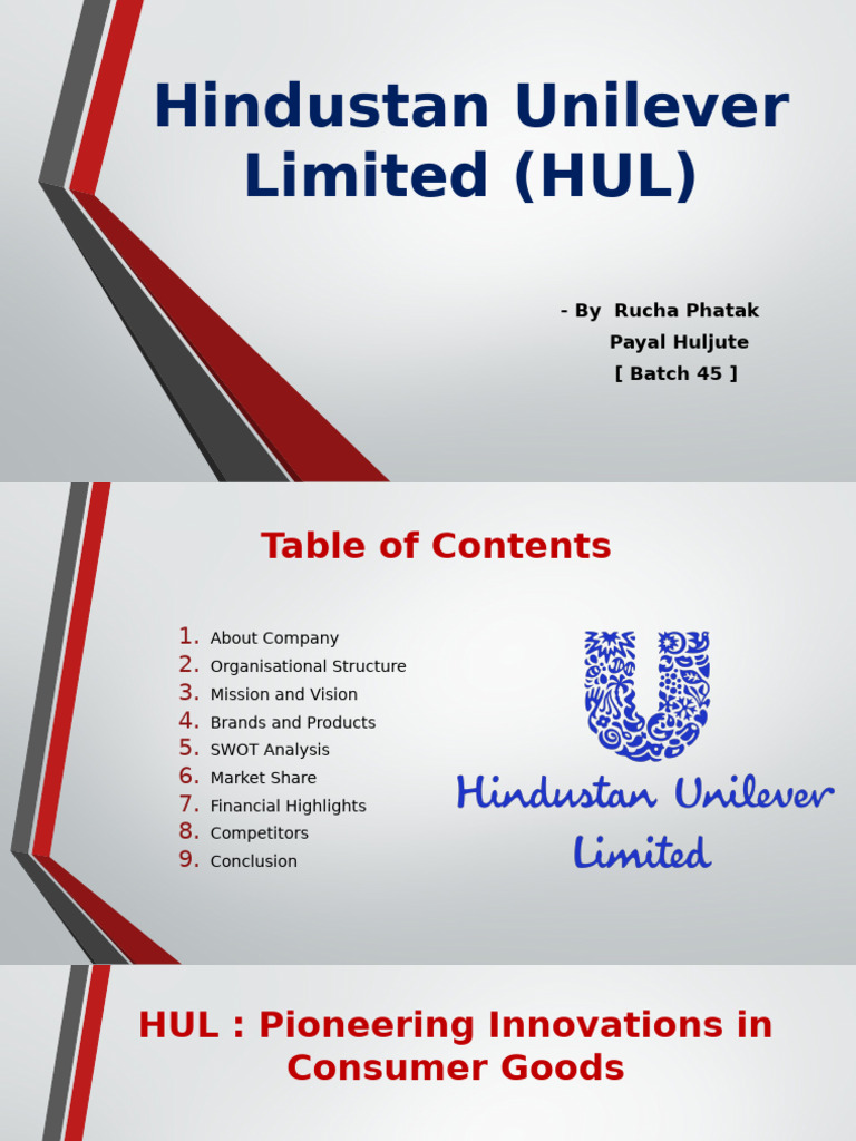 Hindustan Unilever Limited (HUL) | PDF