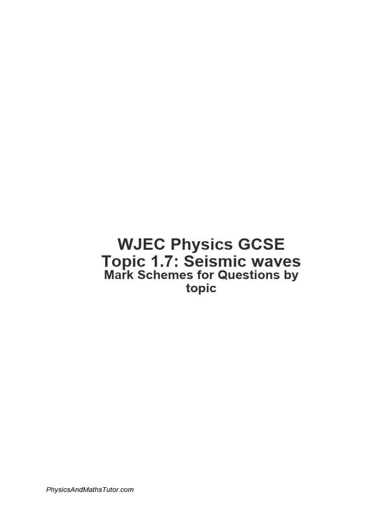 1.7 Seismic Waves MS | PDF