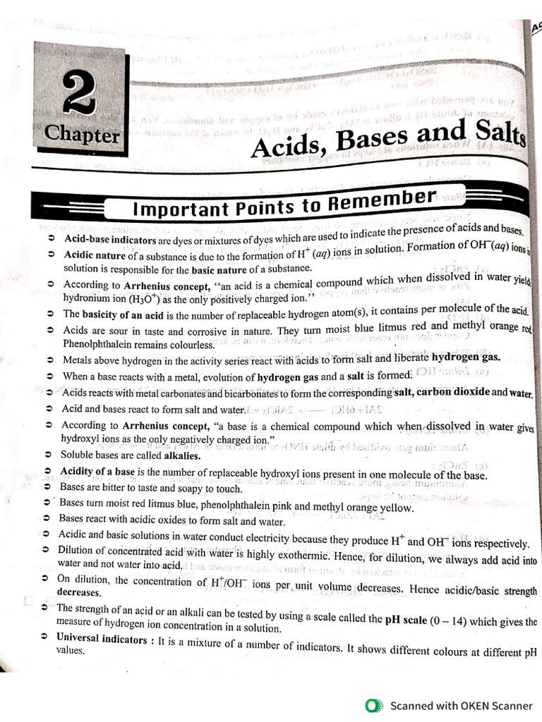 Acids, Bases & Salts Qna | PDF