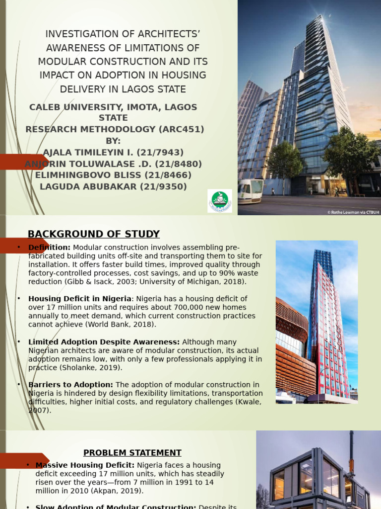 Architects' Awareness of Modular Construction | PDF | Survey ...