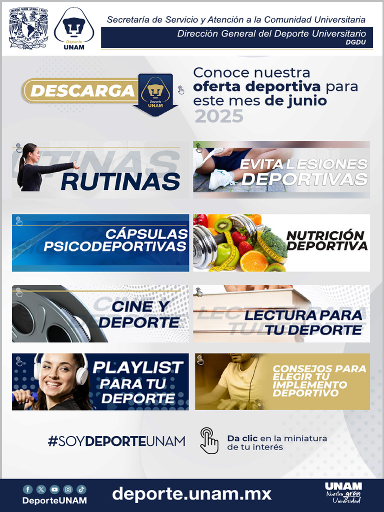 Descarga Deporte UNAM Tu Entrega - Junio | PDF
