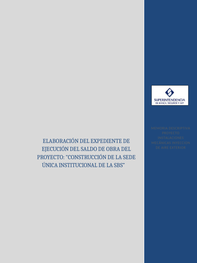 PY SBS MD IIMM IAF Memoria Descriptiva | PDF