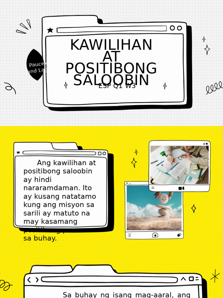 ESP Q1 PPT Week 3 Kawilihan at Positibong Saloobin | PDF