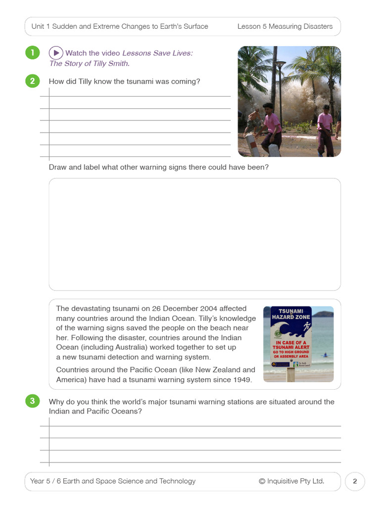 Measuring Disasters Worksheet | PDF | Tsunami | Earthquakes