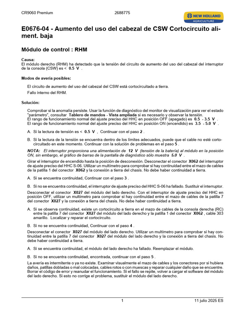 E0676-04 - Aumento Del Uso Del Cabezal de CSW | PDF | Cambiar | Red eléctrica