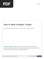 How To Write A Debate Paper | PDF | Communication | Argument
