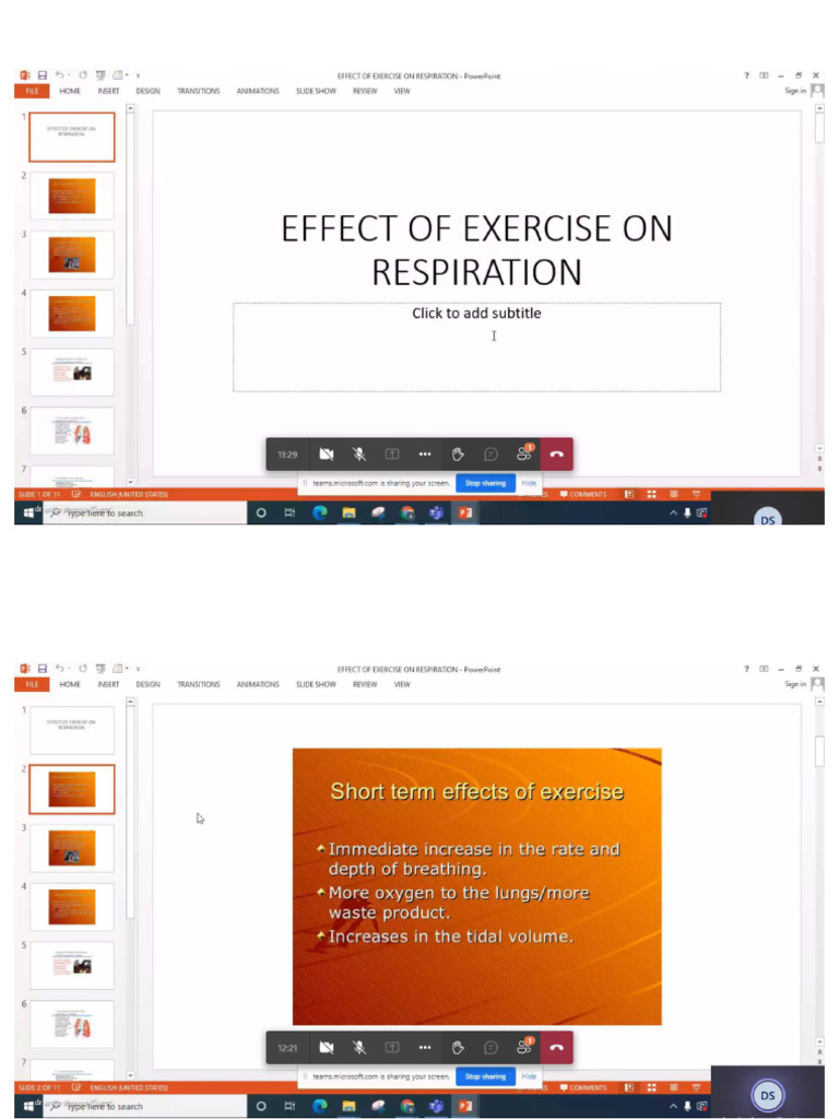 Effectof Exercise Respiration | PDF