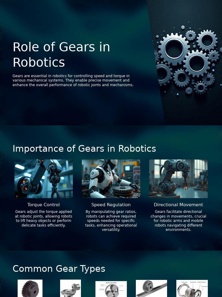 Essential Gears in Robotics Systems | PDF | Gear | Robotics