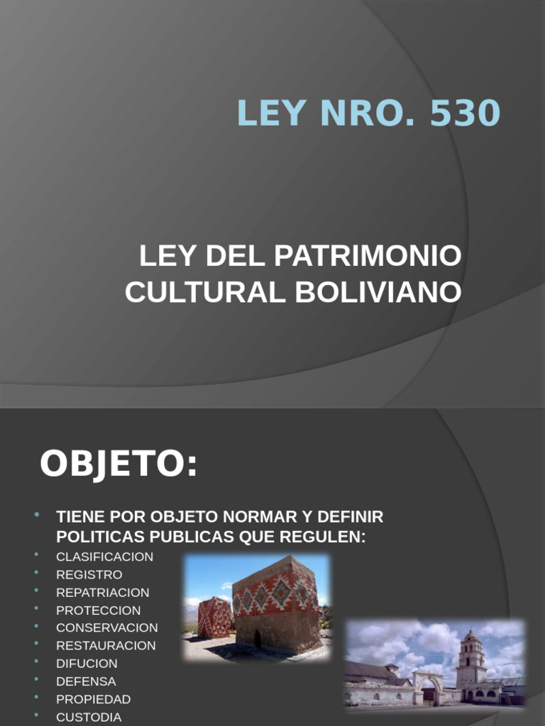 LEY Nro | PDF | Patrimonio cultural | Bienes (Ley)