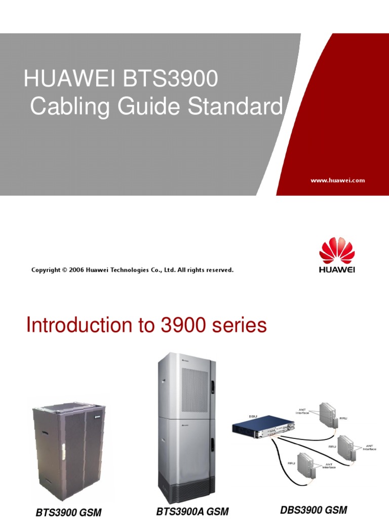 1 HUAWEI BTS3900 Hardware Structure | PDF | Usb | Electrical Connector