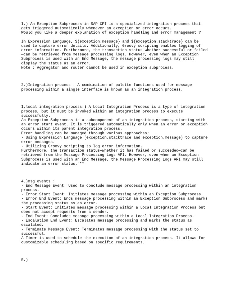 1.) An Exception Subprocess in SAP | PDF | Information Technology | Software Development