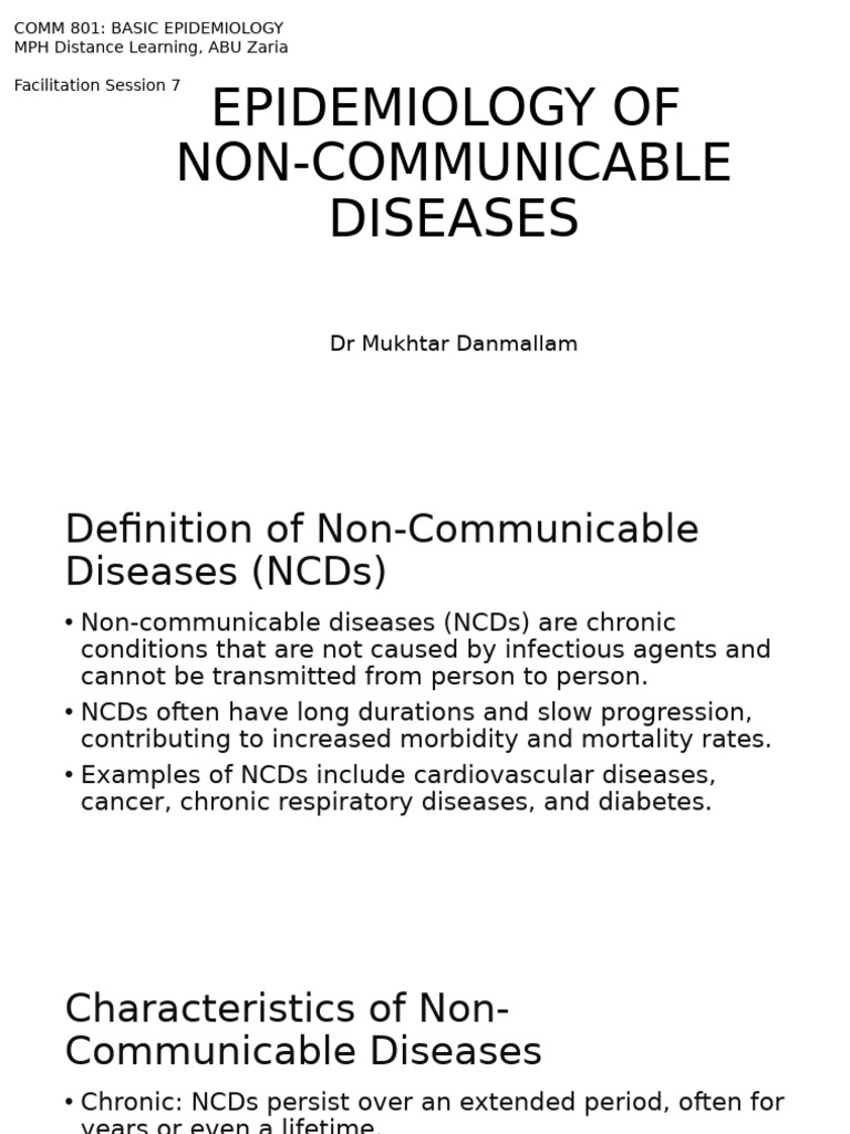 Understanding Non-Communicable Diseases | PDF | Non Communicable Disease | Obesity