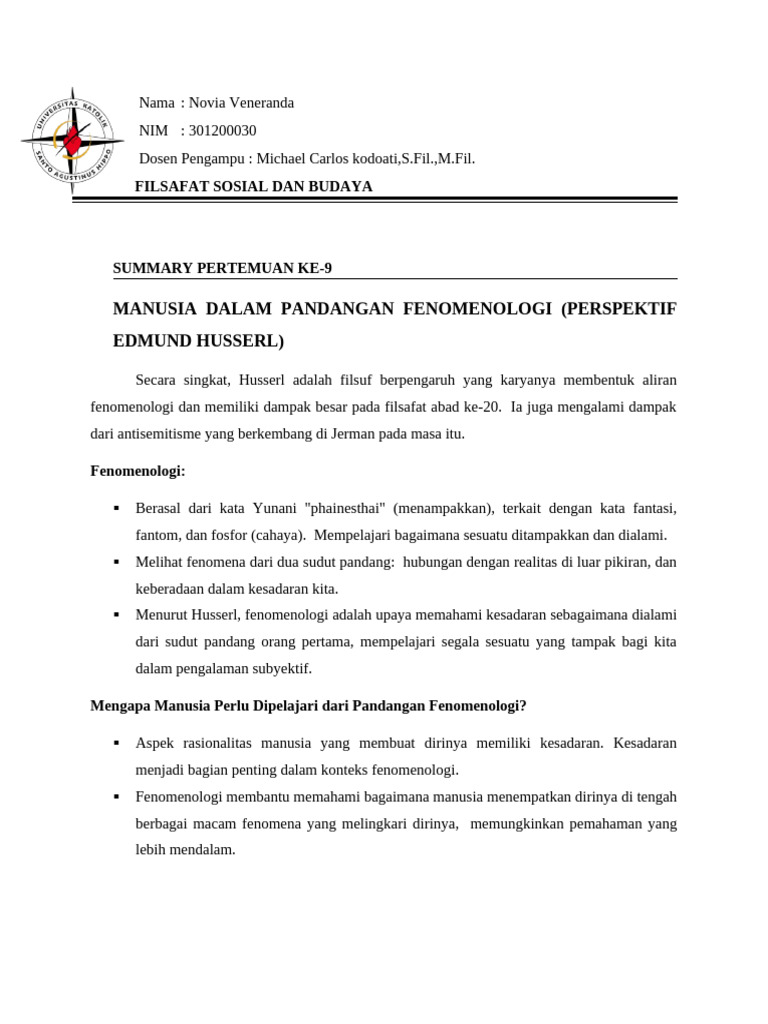 Tugas Summary Filsafat - Novia | PDF