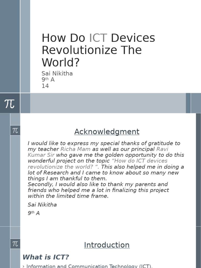 Has ICT Devices Revolutionized The World | PDF | Information And ...
