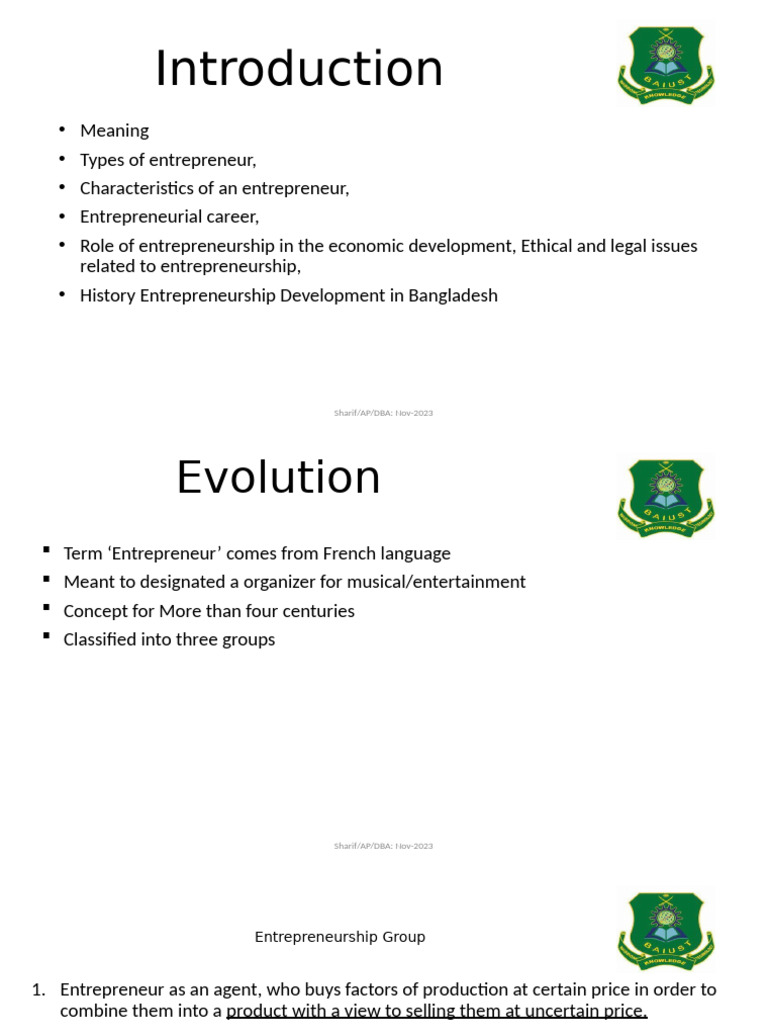 Introduction Chapter 1 | PDF | Entrepreneurship | Economies