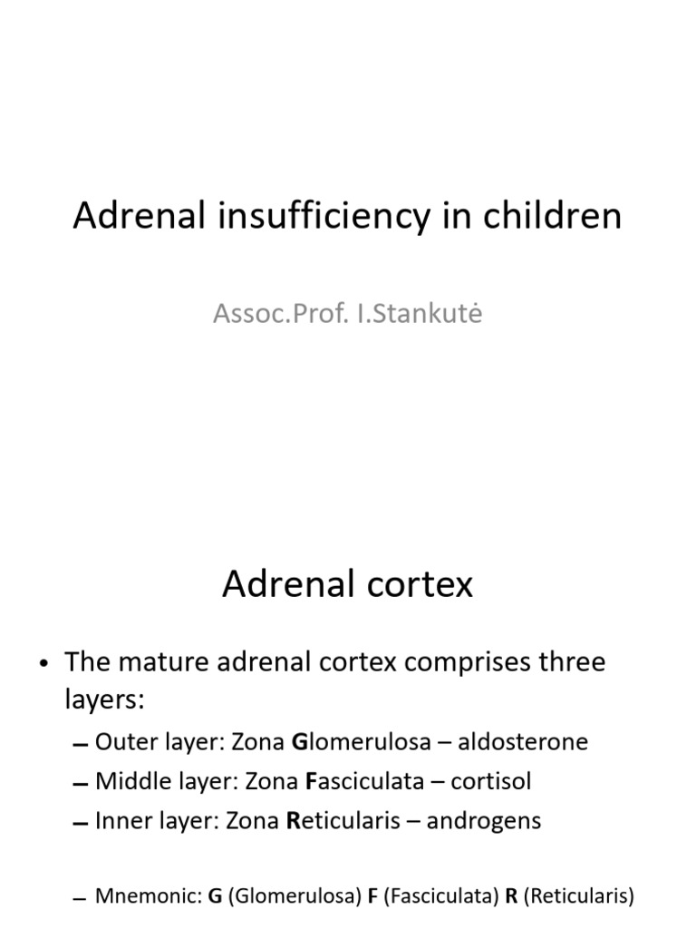 Adrenal Insufficiency in Children - EN | PDF | Adrenal Gland | Endocrinology