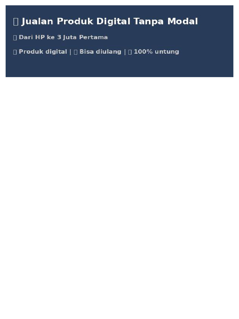 Contoh eBook Produk Digital Gratis | PDF