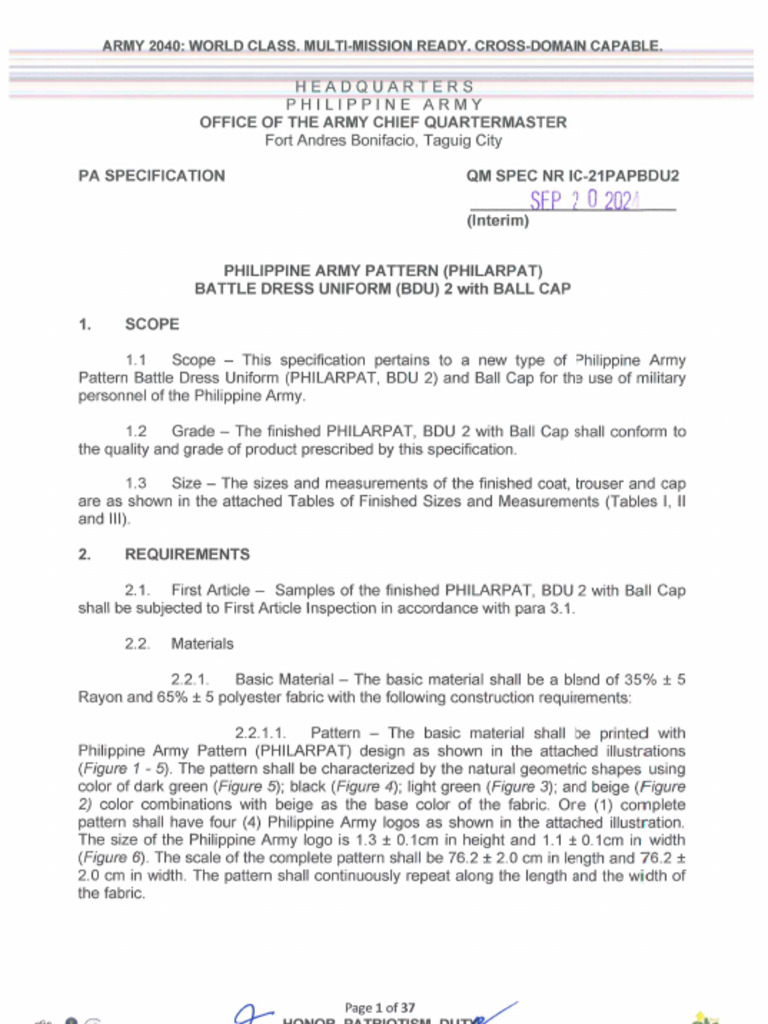 TS of PHILARPAT BDU 2 | PDF