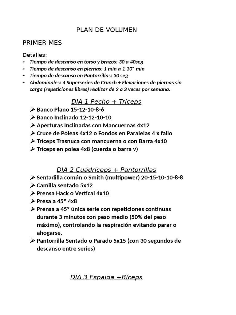 Rutina de Pantorrillas con Mancuerna | PDF | Entrenamiento con pesas ...