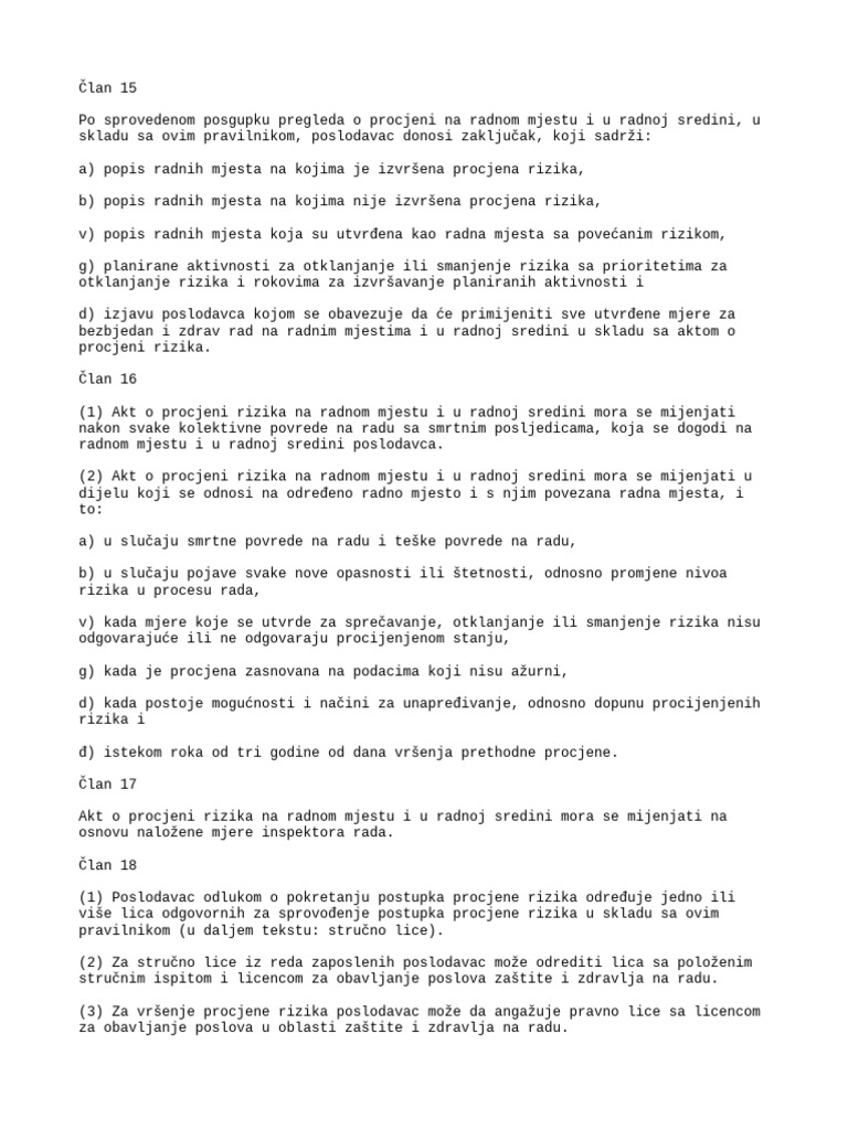 Pravilnik V Dio | PDF