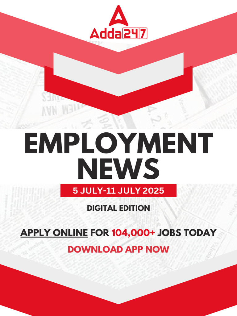 Employment News For 1,04,000+ Vacancies (5-11 July) - 11054 | PDF ...