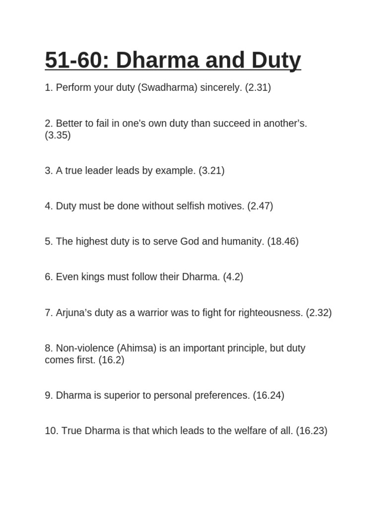 Dharma and Duty | PDF