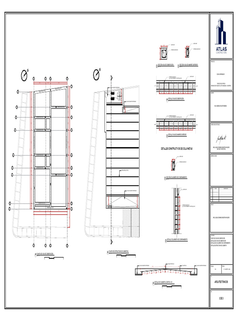 Plano Detalles Constructivos, Proyecto Coordenada 43, Montería, Colombia | PDF