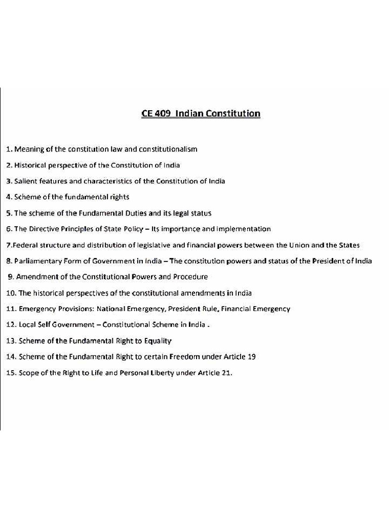 Indian Constitution Pyq 4th Sem | PDF | Constitution | Political Charters