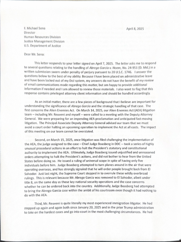 Emil Bove Nomination Documents | PDF