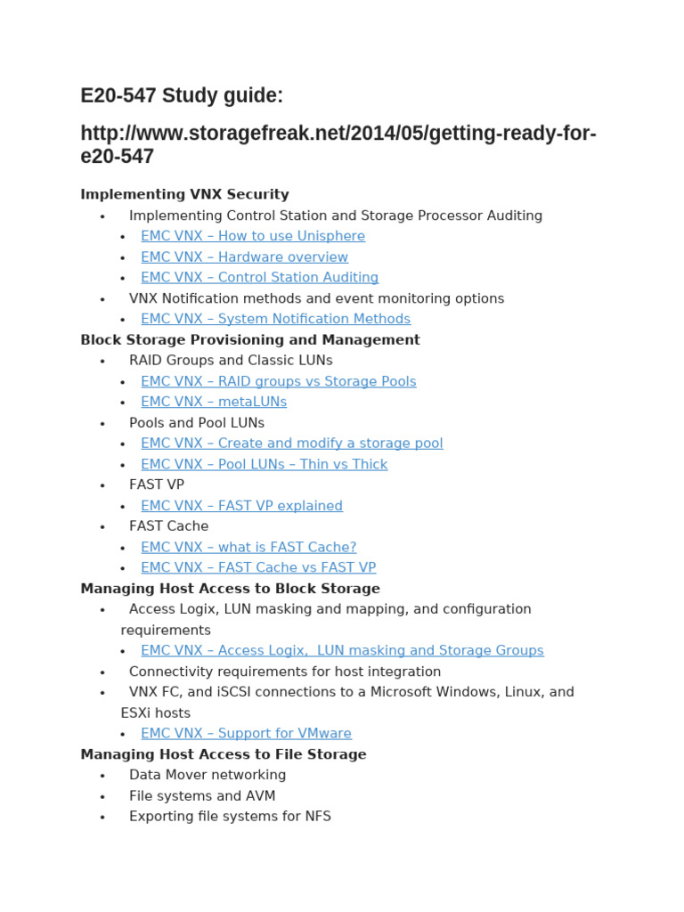 EMC VNX PPT and Study Content | PDF | Computer Data Storage | Operating System Technology