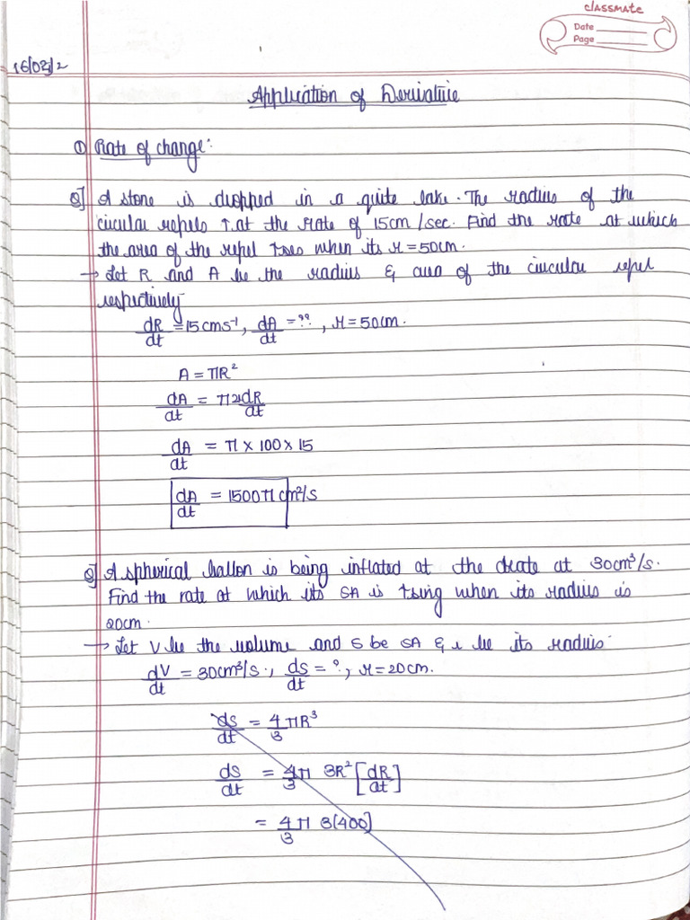 Application of Derivatives | PDF