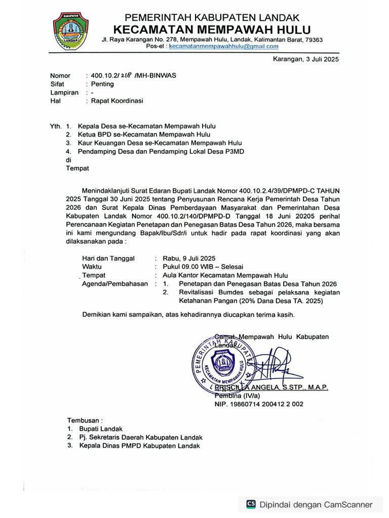 Undangan Rakor | PDF