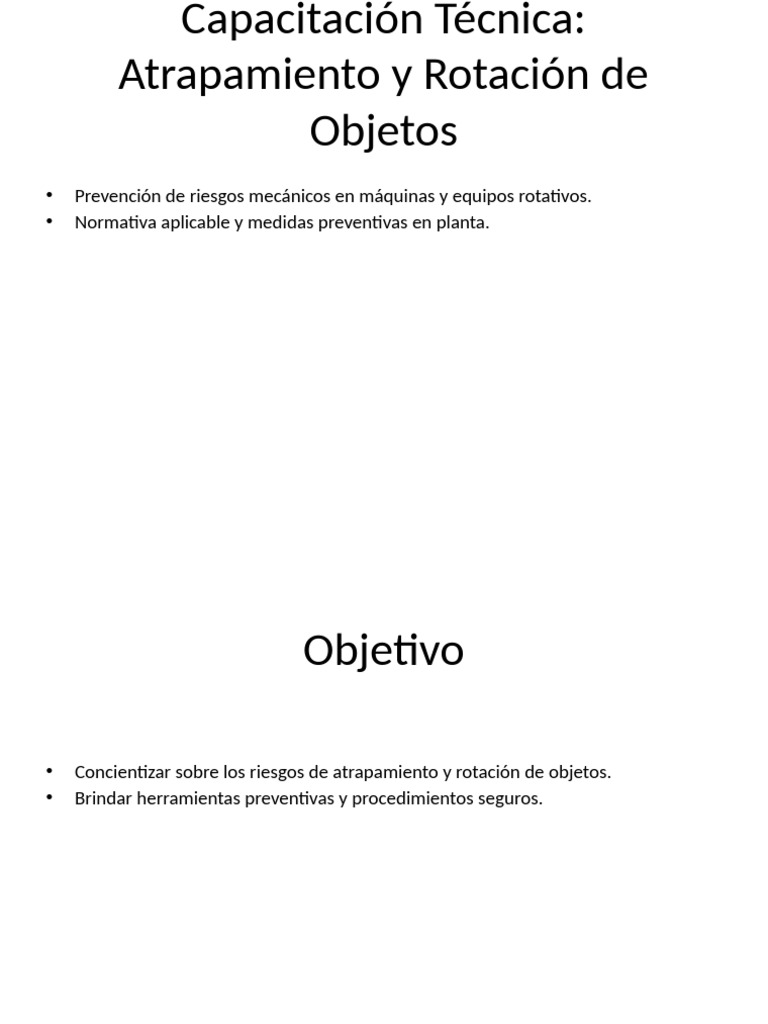 Prevención de Riesgos de Atrapamiento | PDF