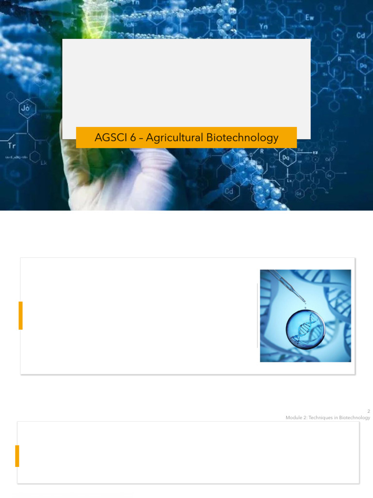 MODULE 2 Techniques of Biotechnology. 3 DNA EXTRACTION | PDF | Dna | Proteins